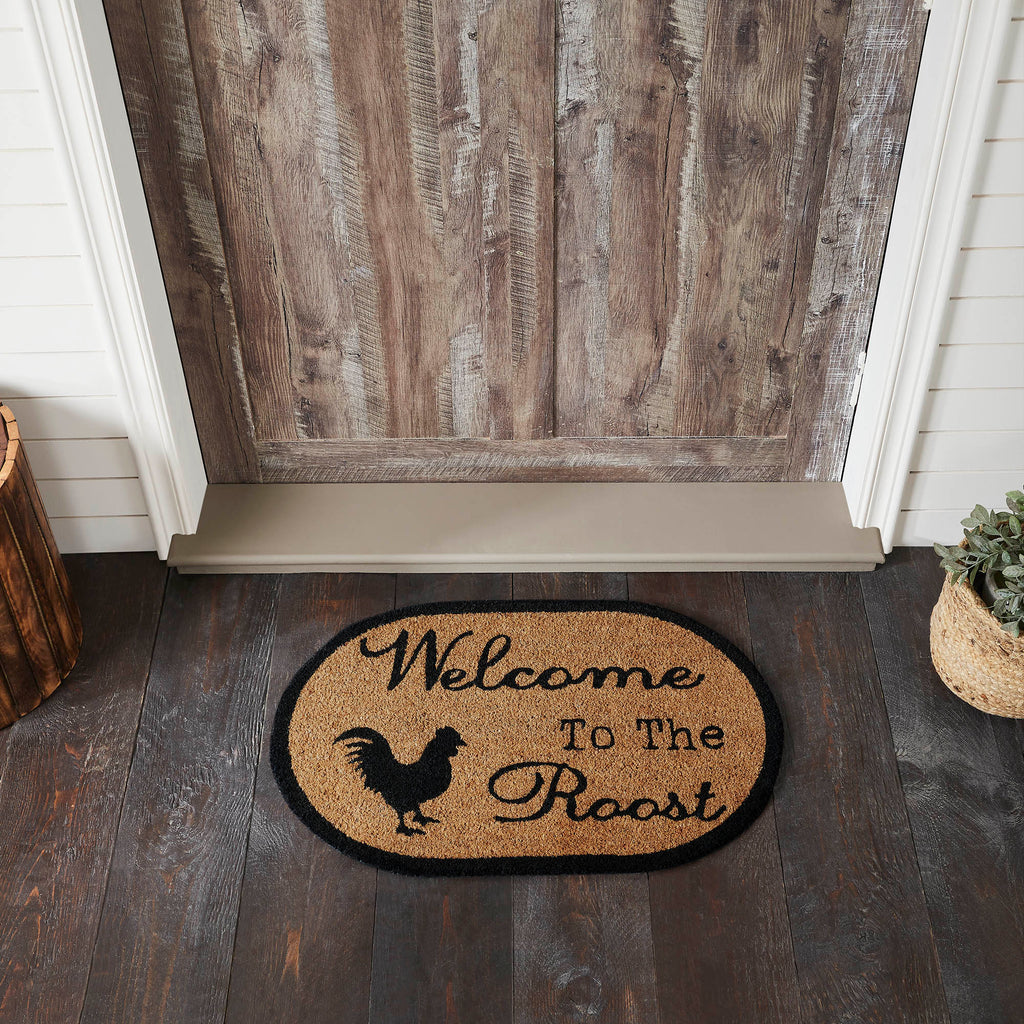 Down Home Welcome to the Roost Coir Rug Oval 20x30 – Beth's Country ...