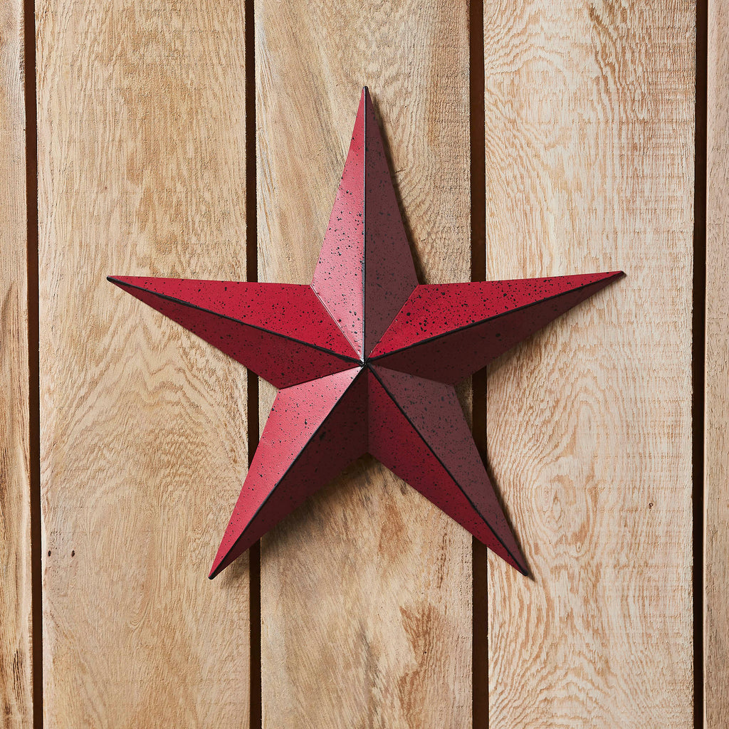 Faceted Metal Star Burgundy Wall Hanging 12x12 – Beth's Country ...