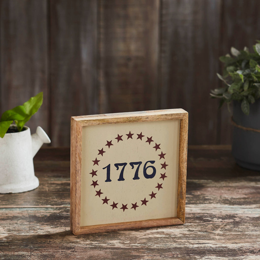 1776 Stars Wooden Sign 7x7 – Beth's Country Primitive Home Decor