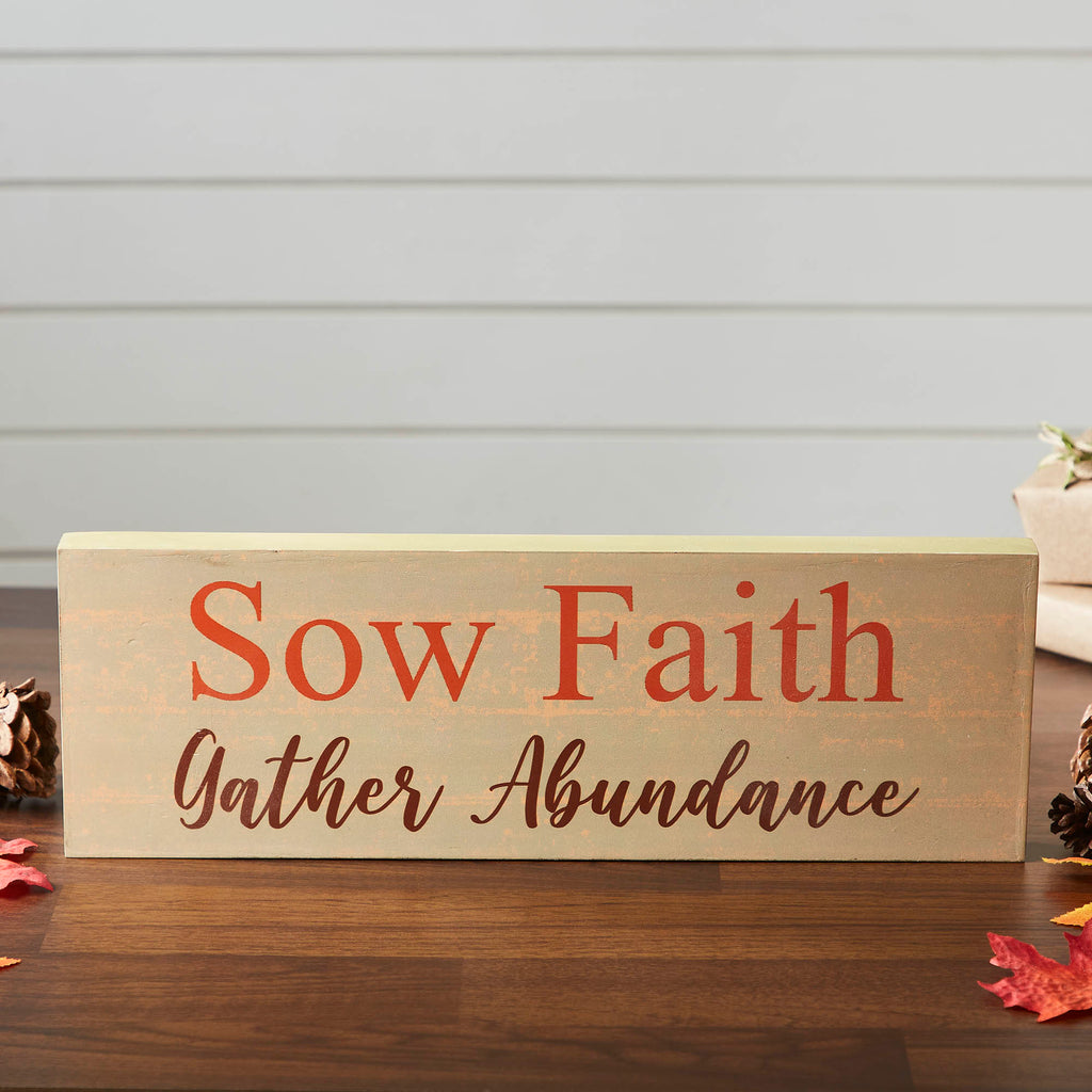 Sow Faith Gather Abundance Green Base MDF Sign 5x15 – Beth's Country ...