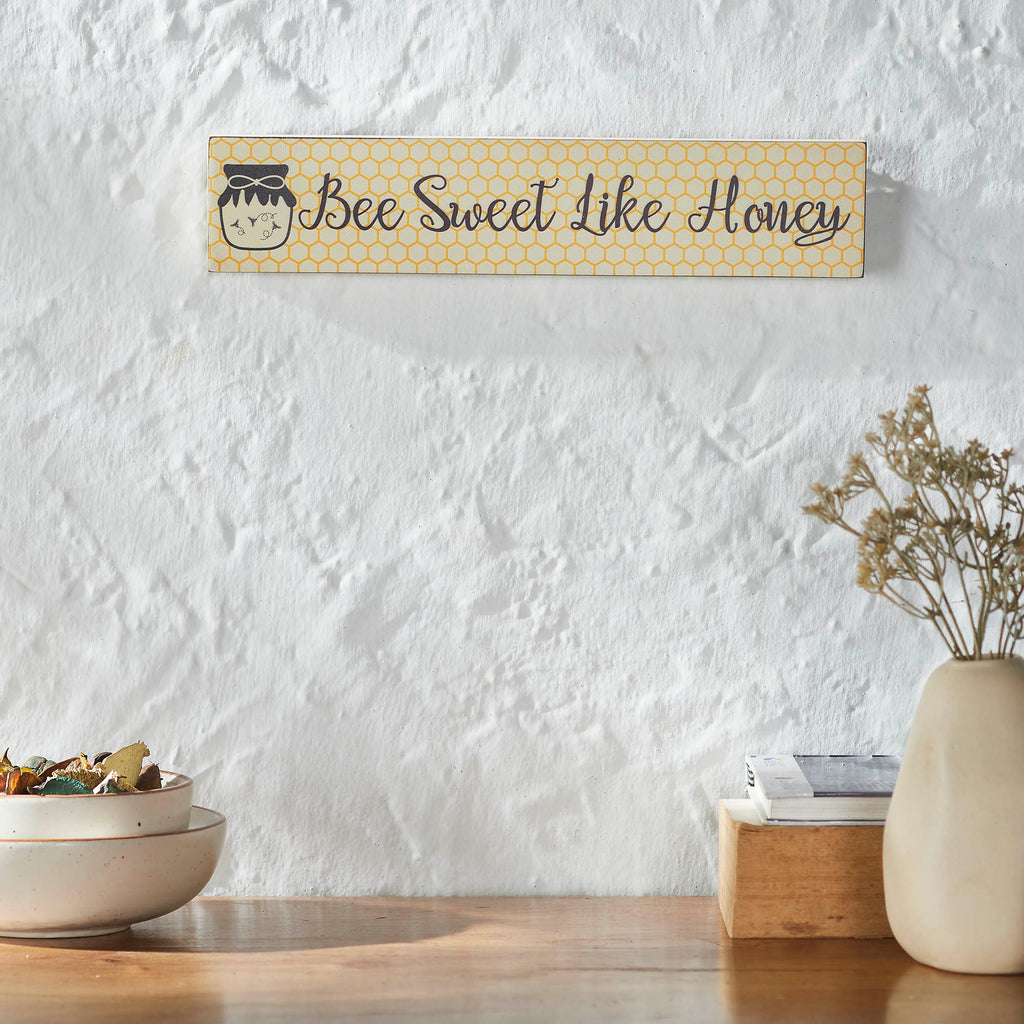 Buzzy Bees Bee Sweet Like Honey MDF Wall Sign 3x14x0.75 – Beth's ...
