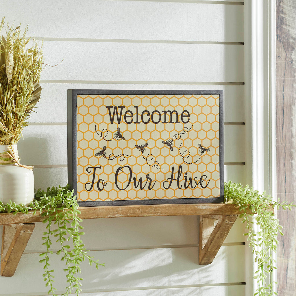 Buzzy Bees Welcome To Our Hive MDF Framed Wall Sign 9x13x1 – Beth's ...
