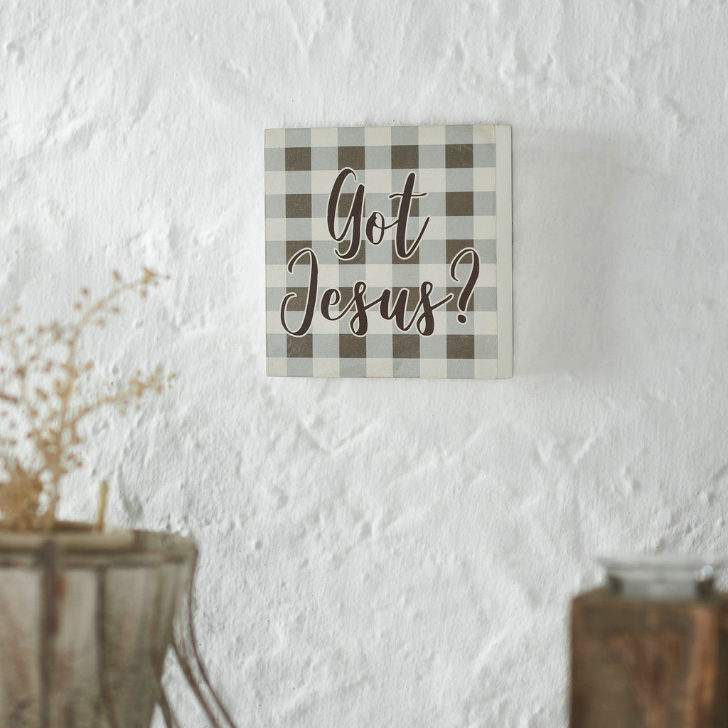 Celebrate Grace Got Jesus Grey Check MDF Block Sign 6x6x1 – Beth's ...