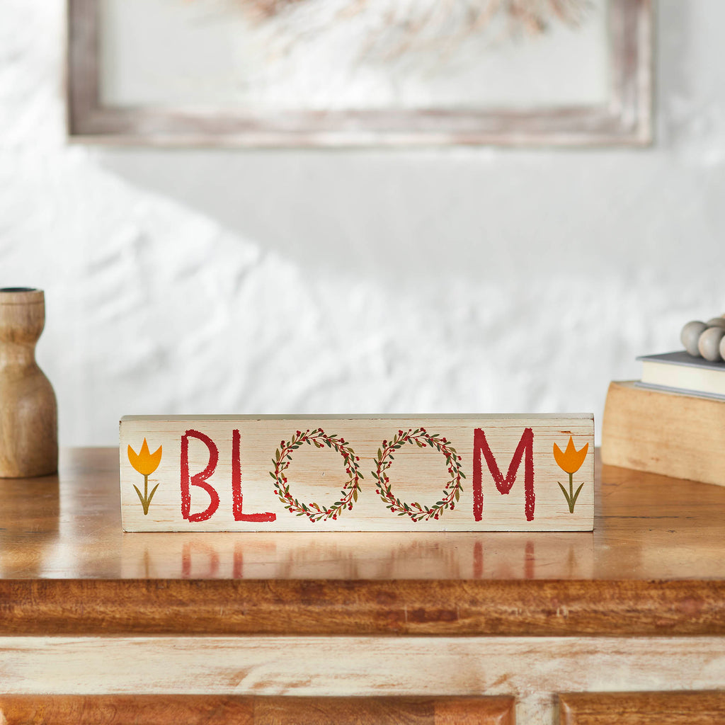 Spring In Bloom Tulips & BLOOM MDF Wall Sign 3x12x0.75 – Beth's Country ...