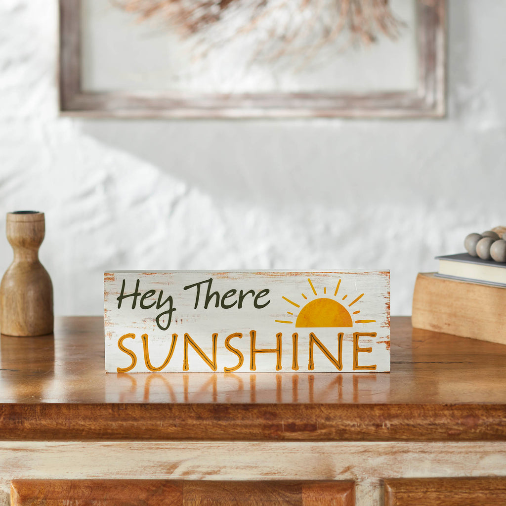 Spring In Bloom Hey There Sunshine MDF Wall Sign 4x11x0.75 – Beth's ...