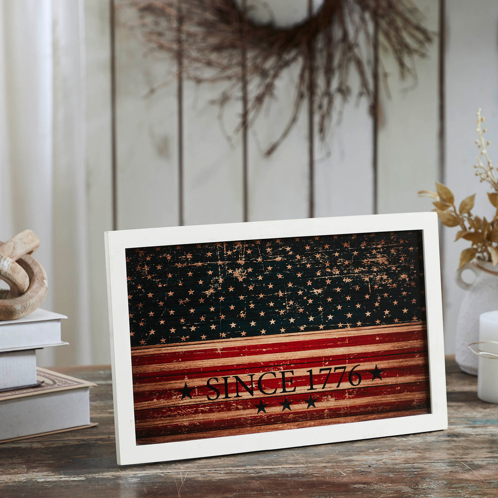 Vintage USA Flag Since 1776 MDF Wall Hanging 10x16 – Beth's Country ...