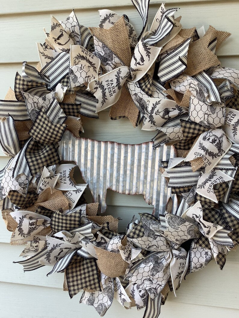 Handmade Wreaths – Beth's Country Primitive Home Decor