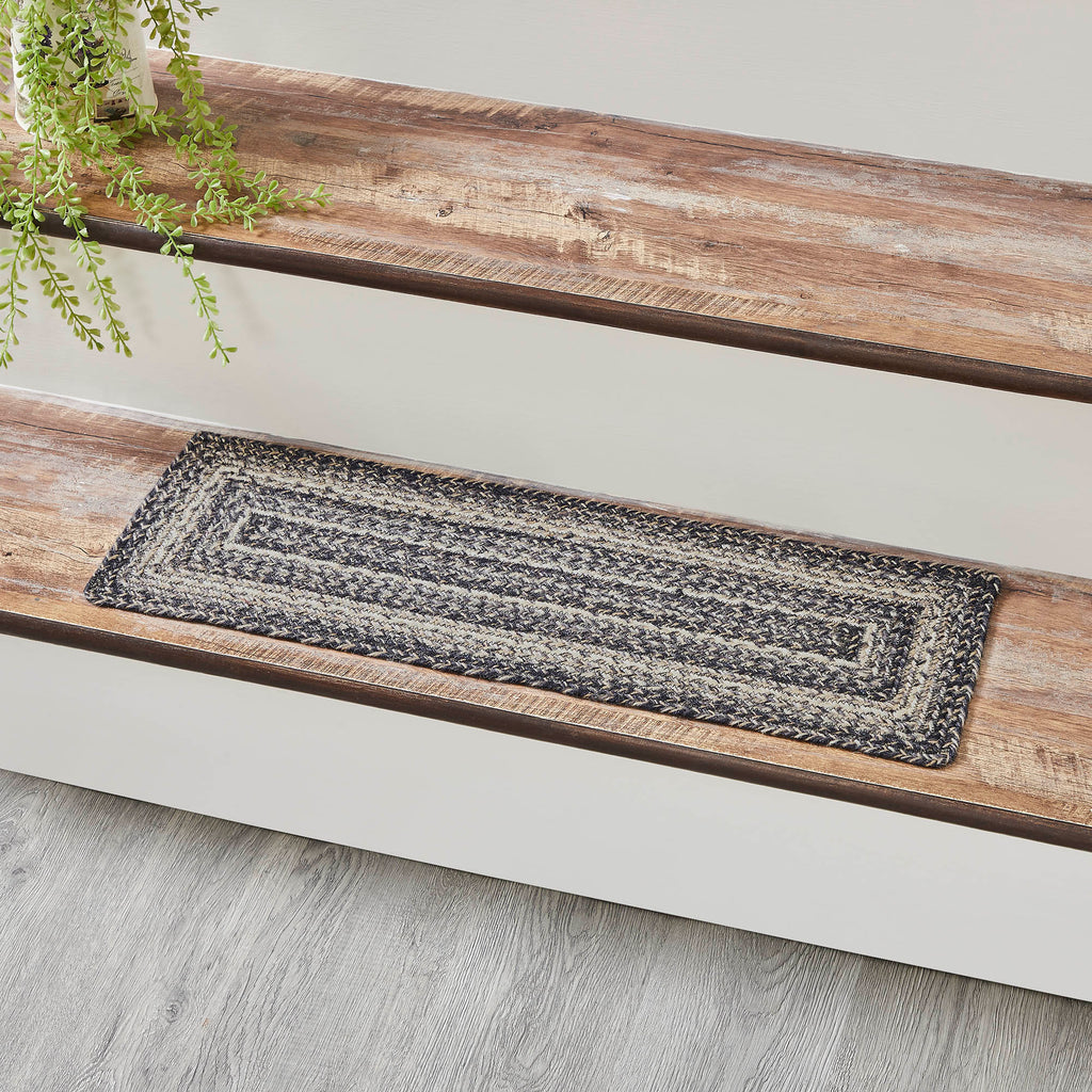 Sawyer Mill Black White Jute Stair Tread Rect Latex 8.5x27 – Beth's ...