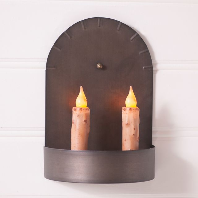 Short 2-Candle Tin Colonial Sconce – Beth's Country Primitive Home Decor